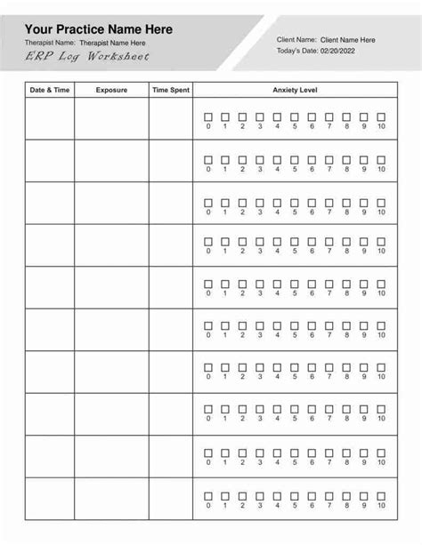 Erp Log Worksheet Pdf