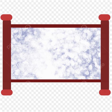 Opened Scroll Decorative Illustration Red Drawing Axis Unfolded