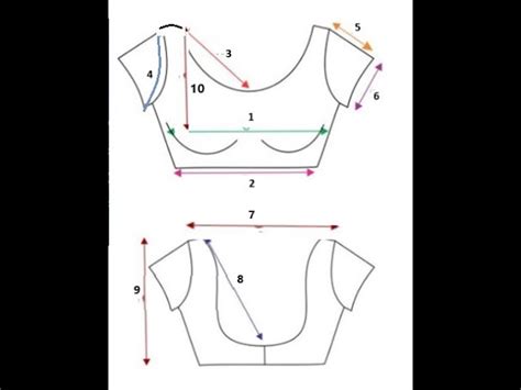 Saree Blouse Measurements Saree Blouse Measurement Chart Etsy New