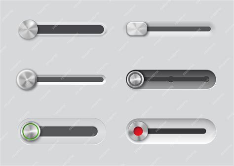 Premium Vector Ui Slider Bar Buttons Controls Interface Toggles