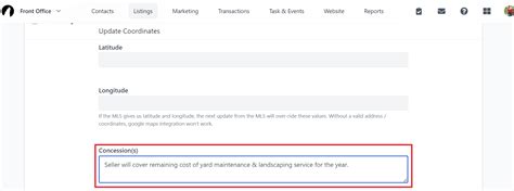 add a concession to a listing propertybase go
