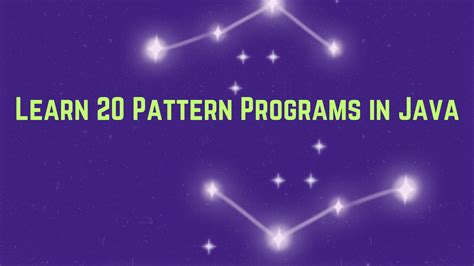 Learn Pattern Programs In Java