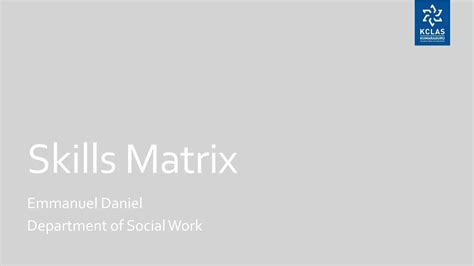 Skills Matrix Ppt