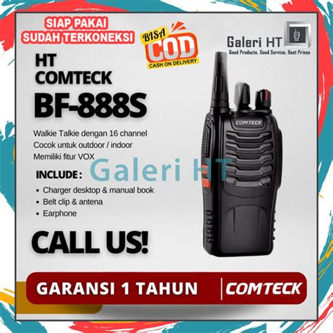 HT Walkie Talkie Comteck BF S Terkoneksi Siap Pakai Garansi Tahun Bisa COD Lazada Indonesia