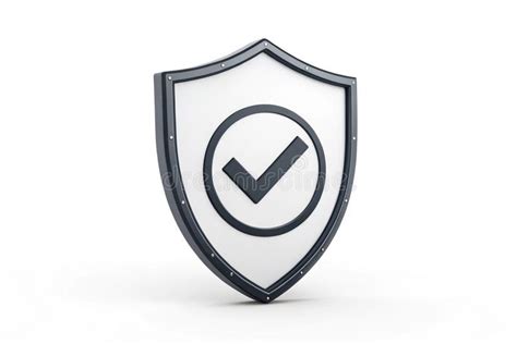 Tick Shield Security Icon Isolated On White Background Stock Illustration Illustration Of
