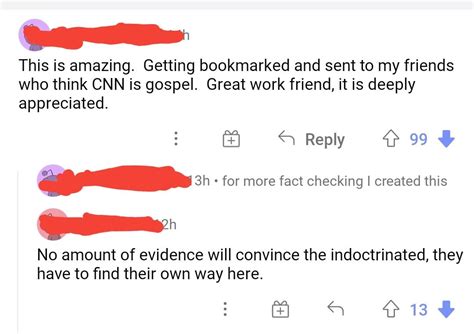 The Indoctrinated Wont Be Convinced By Evidence From Reliable Sources