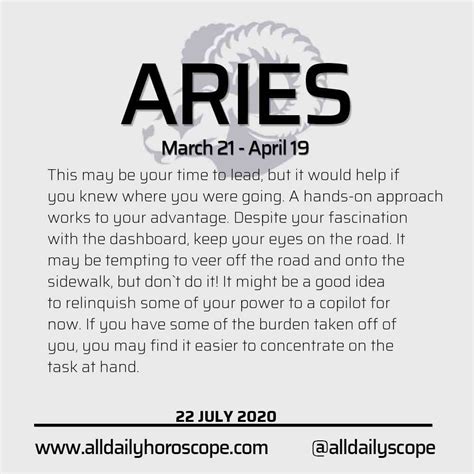 Get Your Aries Daily Horoscope July 22 2020 What Awaits Aries Sign Today In 2020 Horoscope