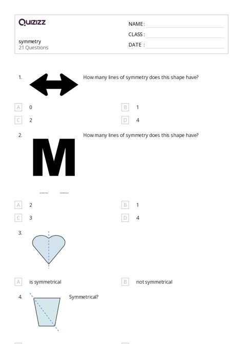50 Symmetry Worksheets For 4th Year On Quizizz Free And Printable