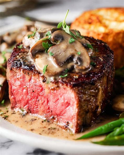 Filet Mignon With Creamy Mushroom Shallot Sauce Elegant And Quick