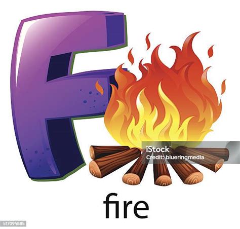 Huruf F Untuk Api Ilustrasi Stok Unduh Gambar Sekarang Alfabet Api Api Fenomena Alam