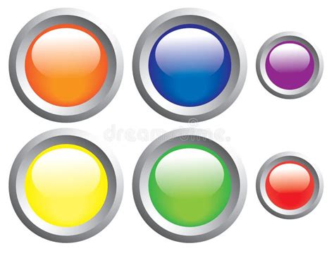 Push Buttons Stock Vector Illustration Of Circles Tech 8876374