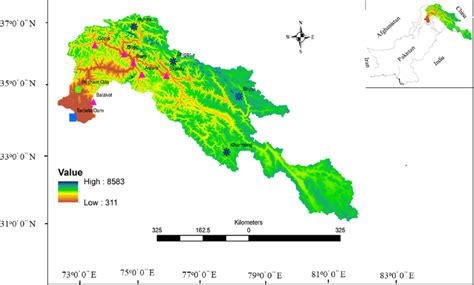 This Figure Show Pakistan And The Upper Indus Basin The Enlarged Part Download Scientific
