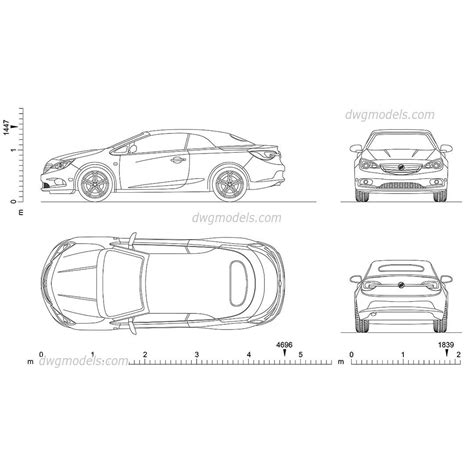 Buick Cascada Drawing For 3d Modeling