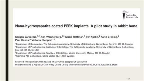 Peek Polyetheretherketone Applications In Clinical Dentistry Pptx