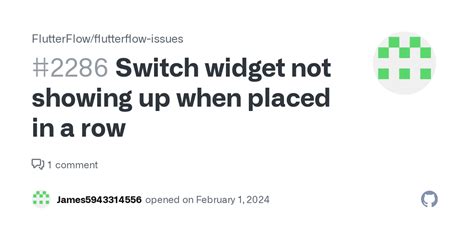 Switch Widget Not Showing Up When Placed In A Row · Issue 2286