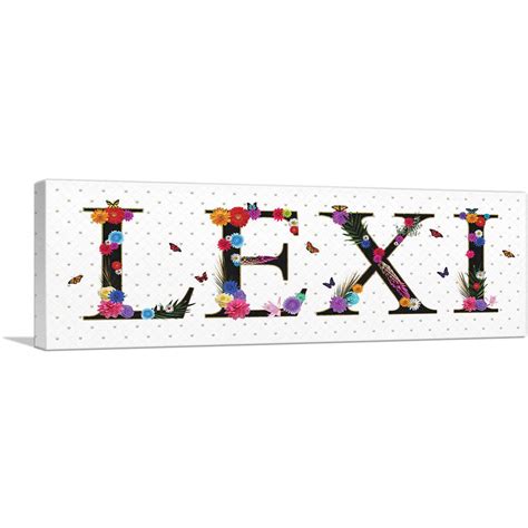 Artcanvas Lexi Girls Name Room Decor Canvas Art Print Etsy