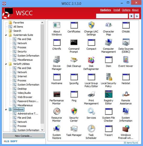 Windows System Control Center
