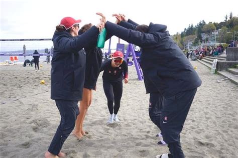 No 2 Stanford Beach Volleyball Captured Two 5 0 Wins Over Utah And No