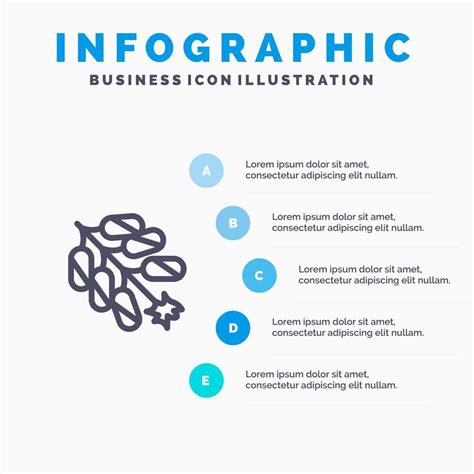 Firework China Chinese Firecracker Blue Infographics Template 5 Steps