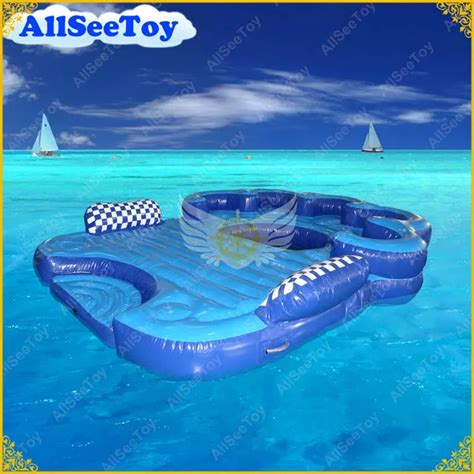 Nice Summer 4 Person Inflatable Floating Island Include Pool And Big