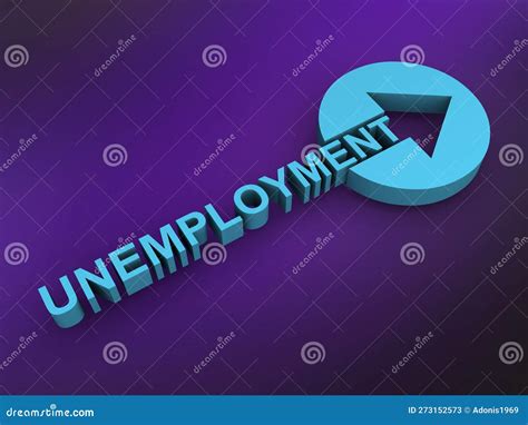 Unemployment Word On Purple Stock Illustration Illustration Of