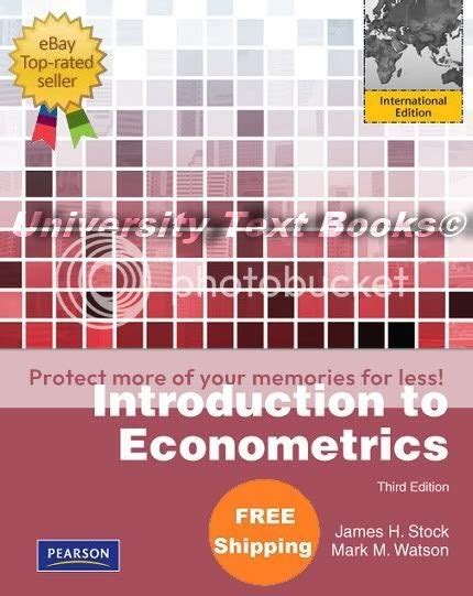 University Text Books Introduction To Econometrics E By James H Stock Mark M Watson Rd