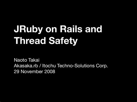 Jruby On Rails And Thread Safety