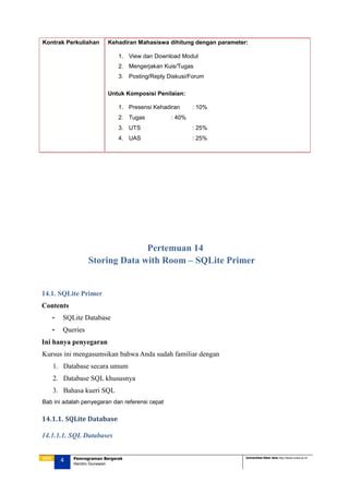 Pertemuan 14 Storing Data With Room SQLite Primer Word Docx