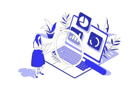 Data Analysis 3d Isometric Concept In Isometry Graphic Design For Web