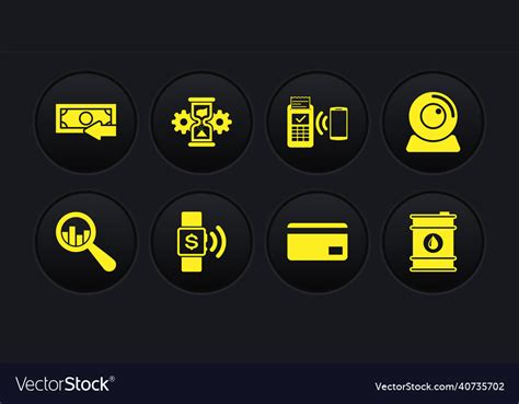 Set Magnifying Glass And Analysis Web Camera Vector Image