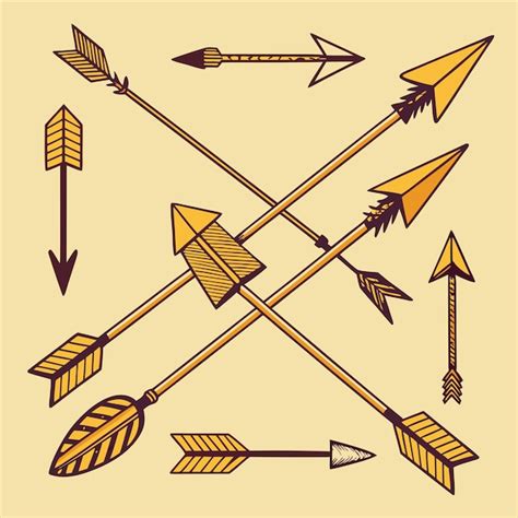 A Drawing Of Arrows With Arrows Pointing To The Right Premium Ai Generated Vector