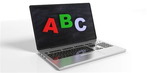 웹 세미나 개념노트북 화면에 Abc입니다 3 차원 일러스트 레이 션 전자 학습에 대한 스톡 사진 및 기타 이미지 전자 학습 컴퓨터 모니터 0명 Istock