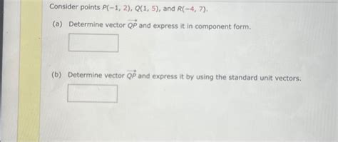 Solved Consider Points P Q And R A Chegg