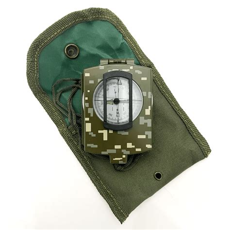 Aluminum Military Prismatic Sighting Compass With Digital Camo Design