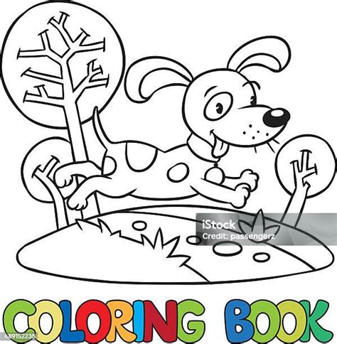 สมุดระบายสีของสุนัขน้อยหรือลูกสุนัข ภาพประกอบสต็อก ดาวน์โหลดรูปภาพตอนนี้ กระดาษระบายสี