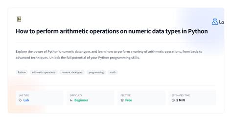 How To Perform Arithmetic Operations On Numeric Data Types In Python