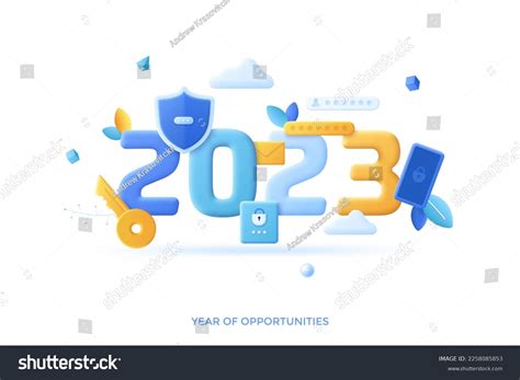 Year Cybersecurity Improvement Opportunities Concept Stock Vector