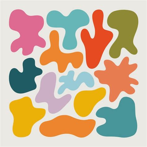 Premium Vector Colorful Abstract Amorphous Shapes