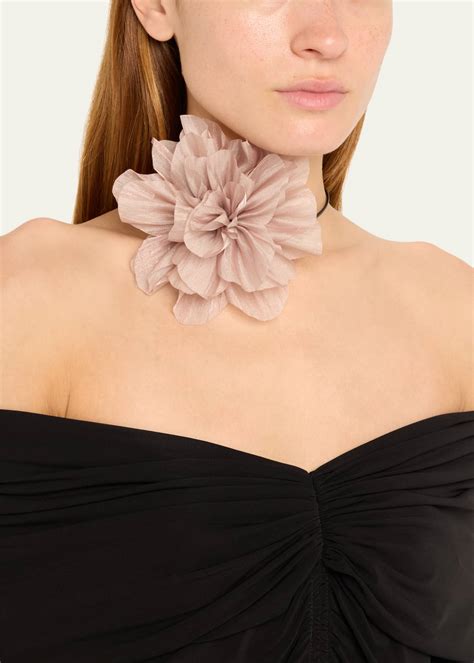 Natasha Accessories Limited Flower Choker Necklace Bergdorf Goodman