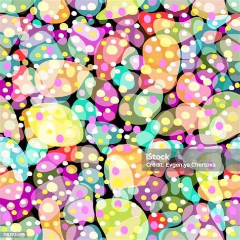 무지개 멀티 컬러 추상은 기하학적 인물에서 원활한 패턴 배경을 발견했다 창조적 인 직물 디자인 벽지에 대한 다양한 모양의 다채로운 밝은 질감 벡터 일러스트레이션 0명에 대한