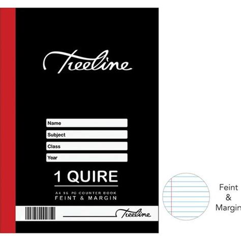 Treeline A4 1 Quire Fandm 96pg Hardcover Counter Books 10 Pack Feint