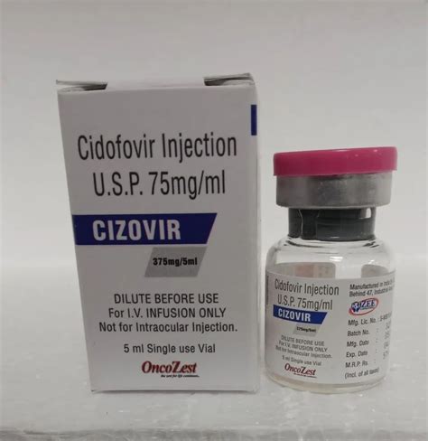 Cidofovir Injection 375 Mg At ₹ 35000 Piece In Mumbai Id 2856675645355