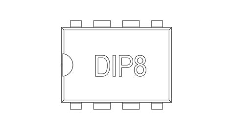 Dip8 Ic Case 3d Model Cgtrader