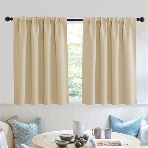 Ryb Home Room Darkening Short Curtains For Small Winow Decor Light