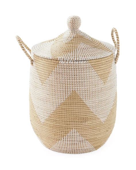 Ivory Seagrass Basket With Lid Fego Home Living Lifestyle And Ting