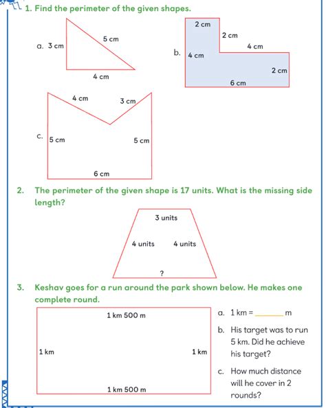 Solved Find The Perimeter Of The Given Shapes Ithe Perimeter
