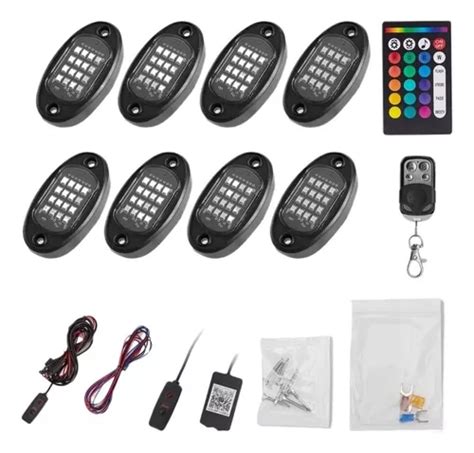 Luces Led Rgb Rock Light Bluetooth Pzs Varios Colores Meses sin interés