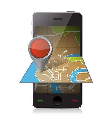 Mobile Gps Navigation Concept Smartphone On Map Of The City Stock
