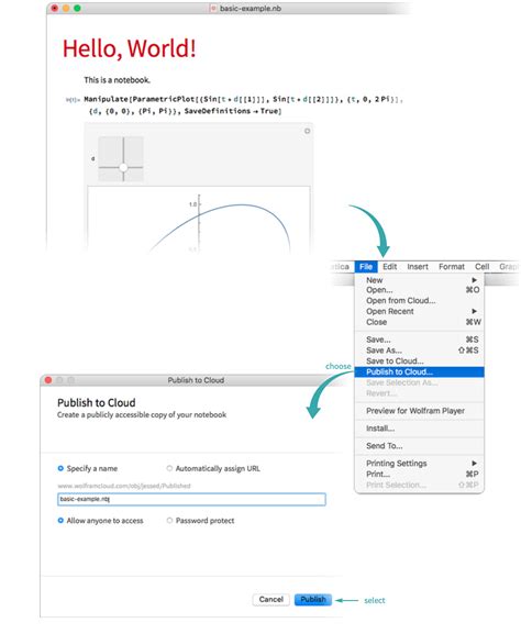 Publish A Notebook To The Cloud—wolfram Language Documentation