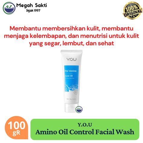 You Hy Amino Oil Control Facial Wash Hydrate Brighten Biru Lazada